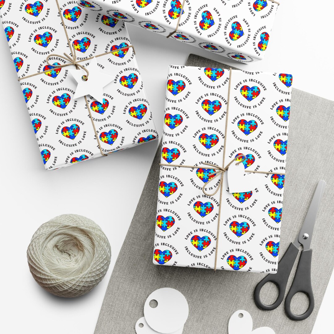 Autism Gift Wrap Paper, Neurodiversity Wrapping Paper, Autistic Child ...