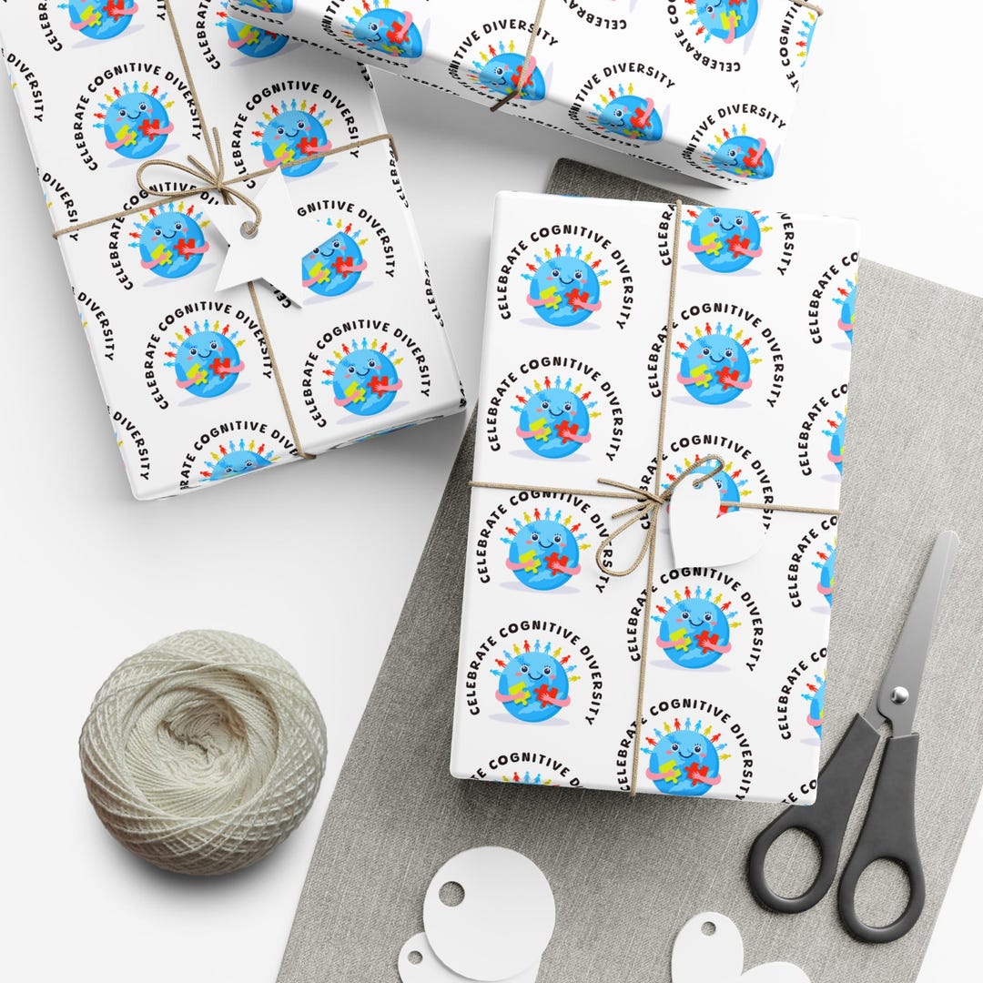Autism Gift Wrap Paper, Neurodiversity Wrapping Paper, Autistic Child ...