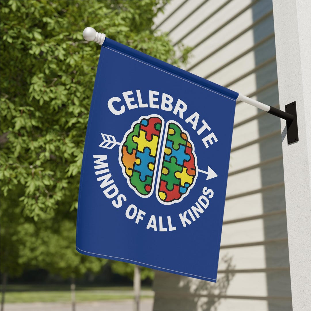 Autism Support Flag, Neurodiversity Garden Banner, Gift for Autistic ...