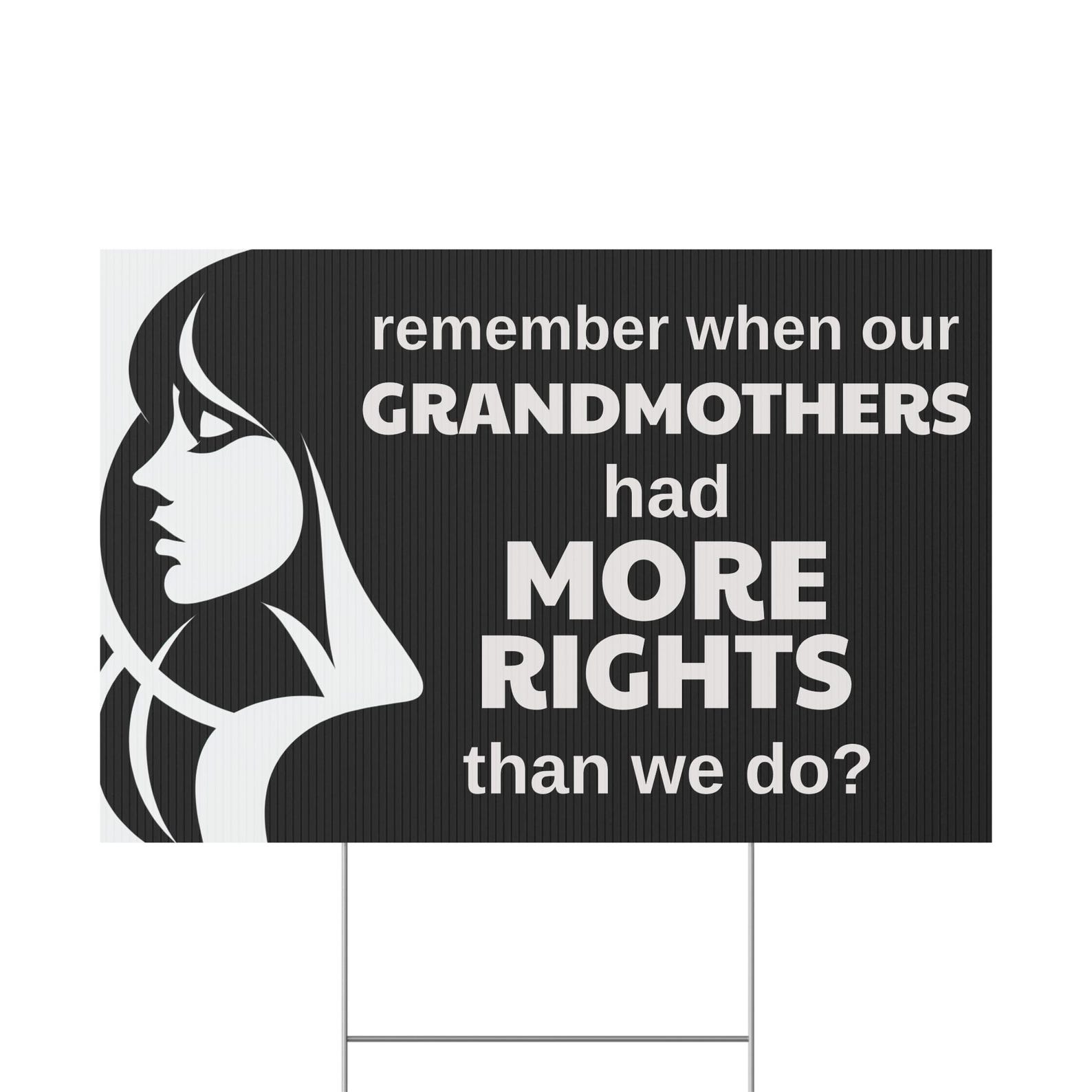 Women's Rights Political Activism Yard Sign, Protest Banner, Statement ...