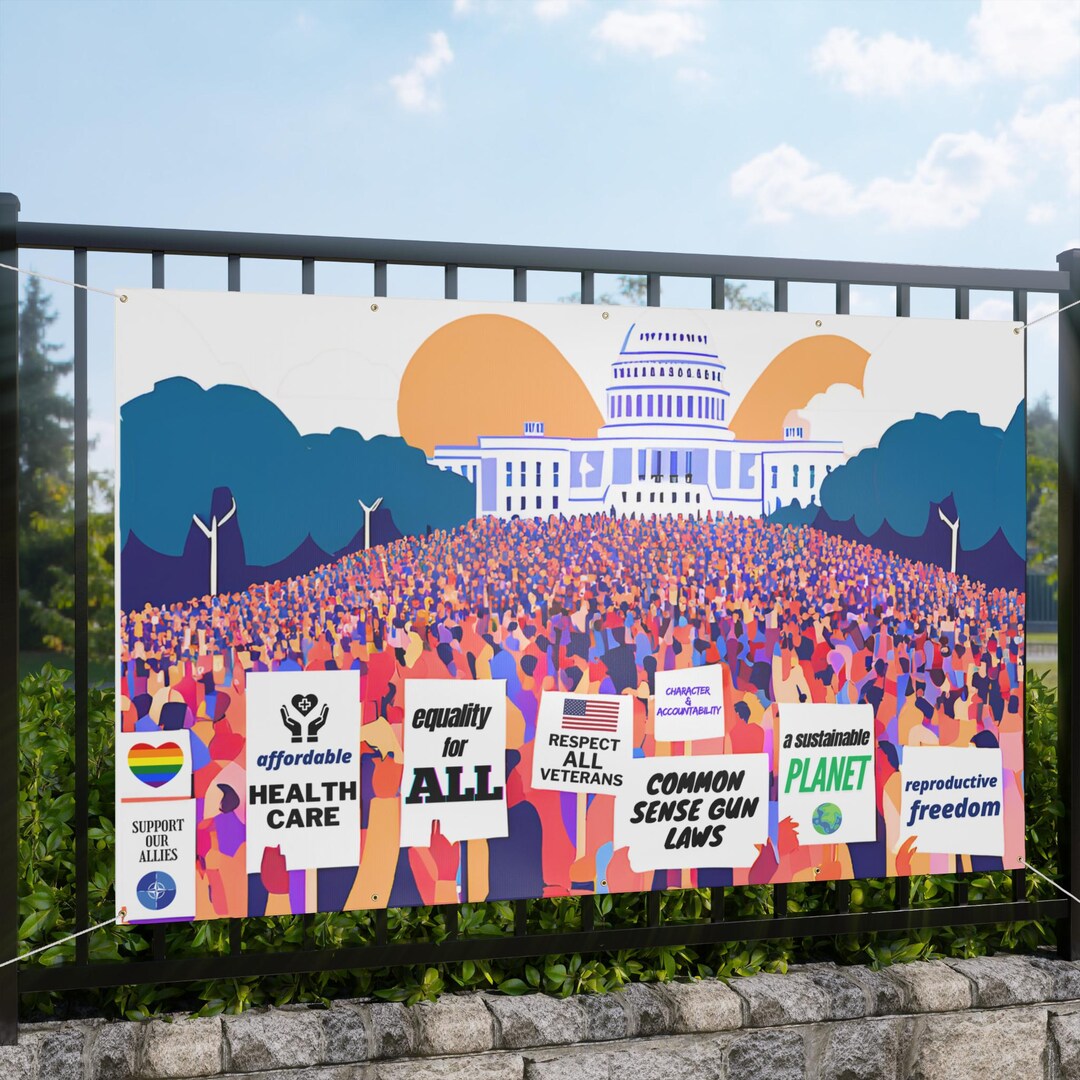 We Will Never Stop Fighting for Our Democracy Banner, Empowerment Flag ...
