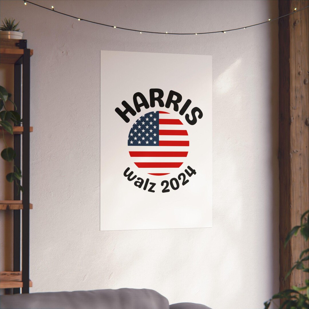 Harris Walz 2024 Matte Vertical Posters - Etsy