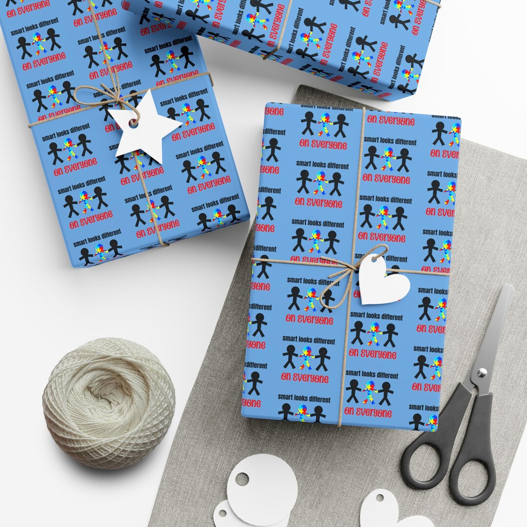 Autism Gift Wrap Paper, Neurodiversity Wrapping Paper, Autistic Child ...