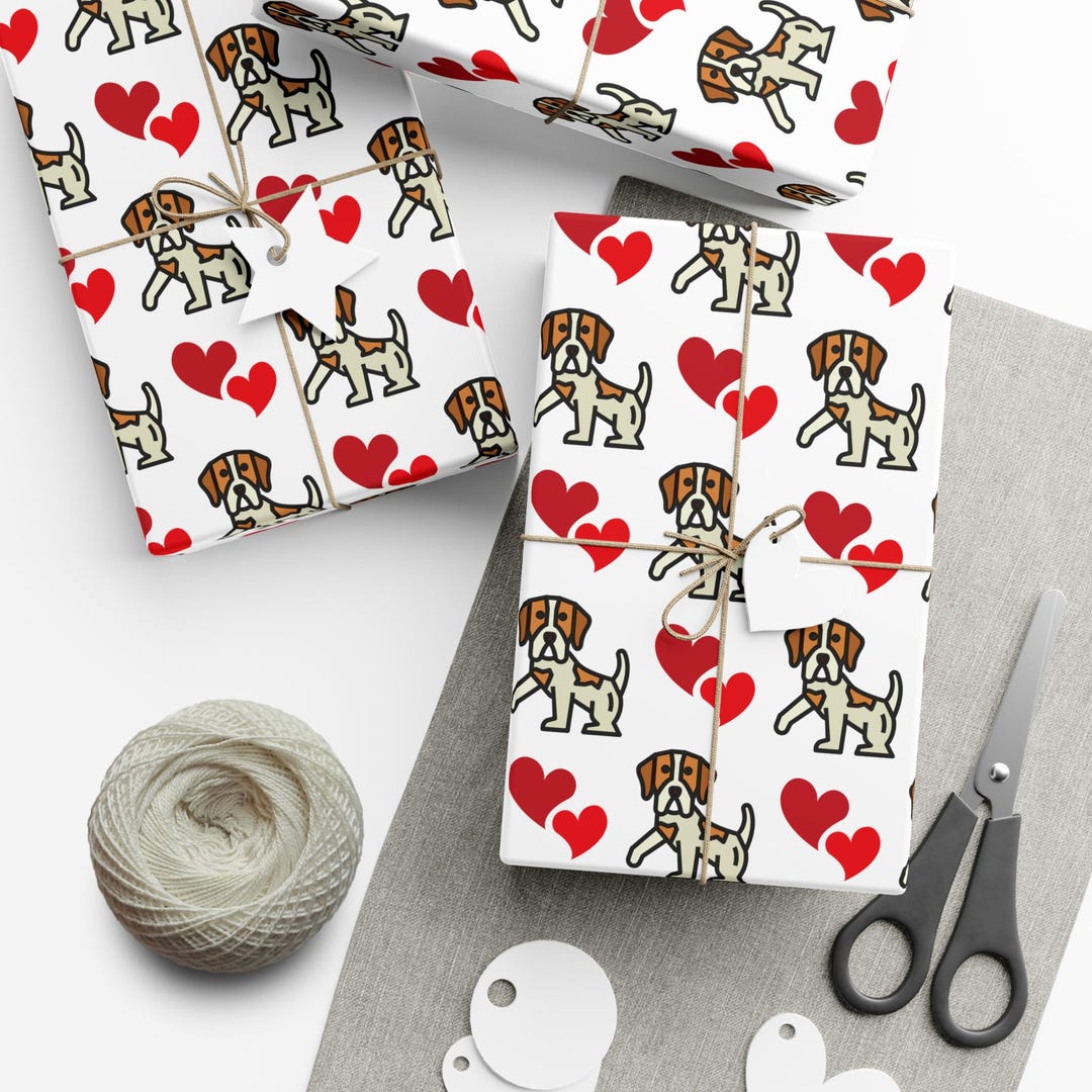 Pointer Gift Wrap Papers, Premium Wrapping Paper - Dog Lover Gift, Gift ...