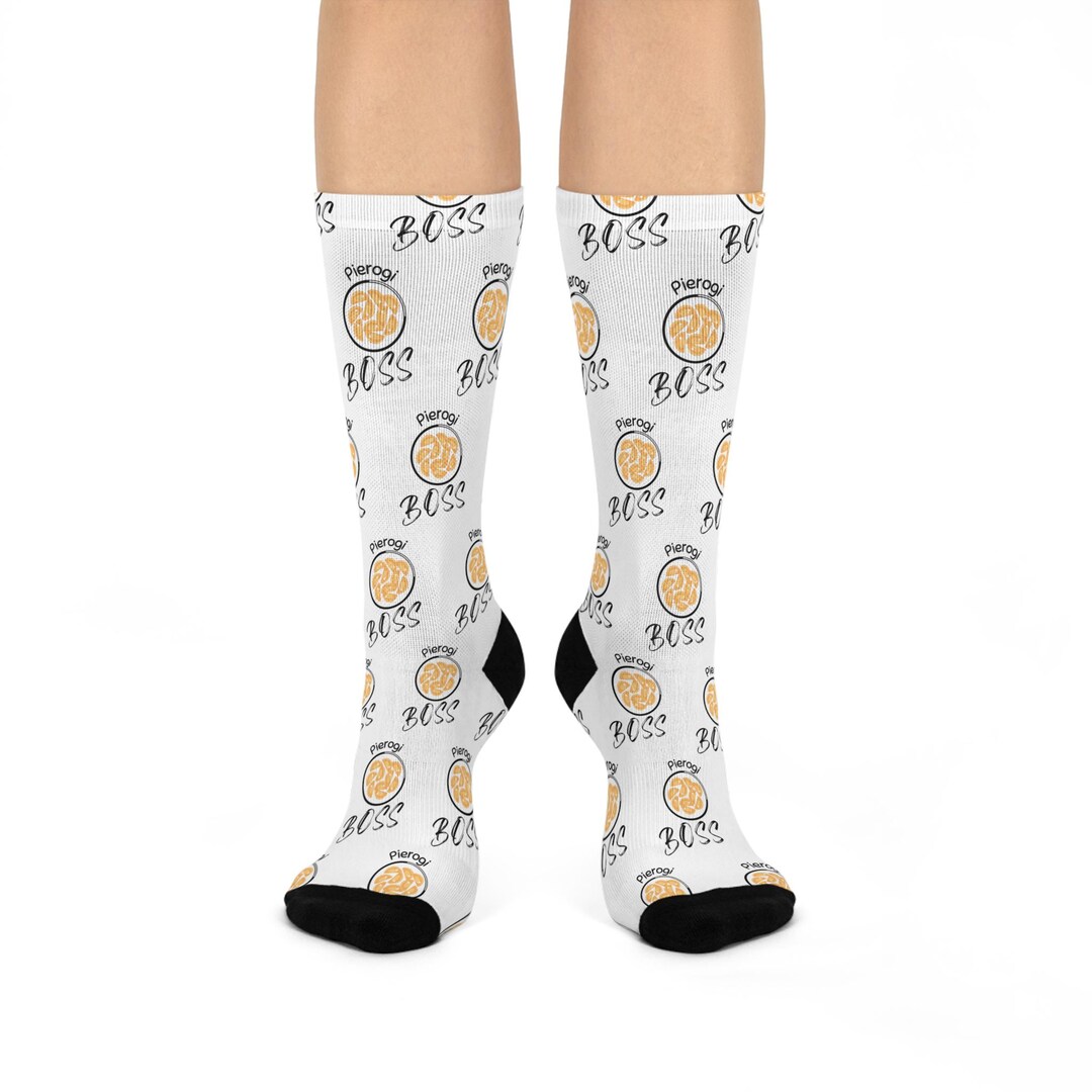 Pierogi Boss Crew Socks, Polish Food Socks, Poland Pride Apparel ...