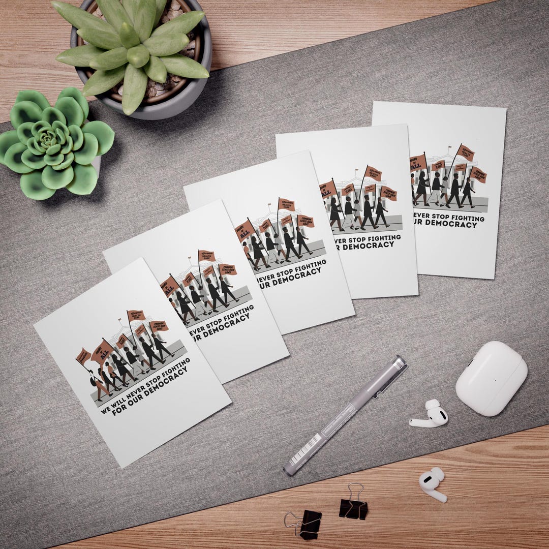 Equality for All Blank Greeting Cards, Civil Rights Stationery Set ...