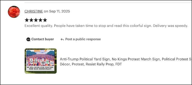 Anti-trump Political Yard Sign, No Kings Protest March Sign, Political ...