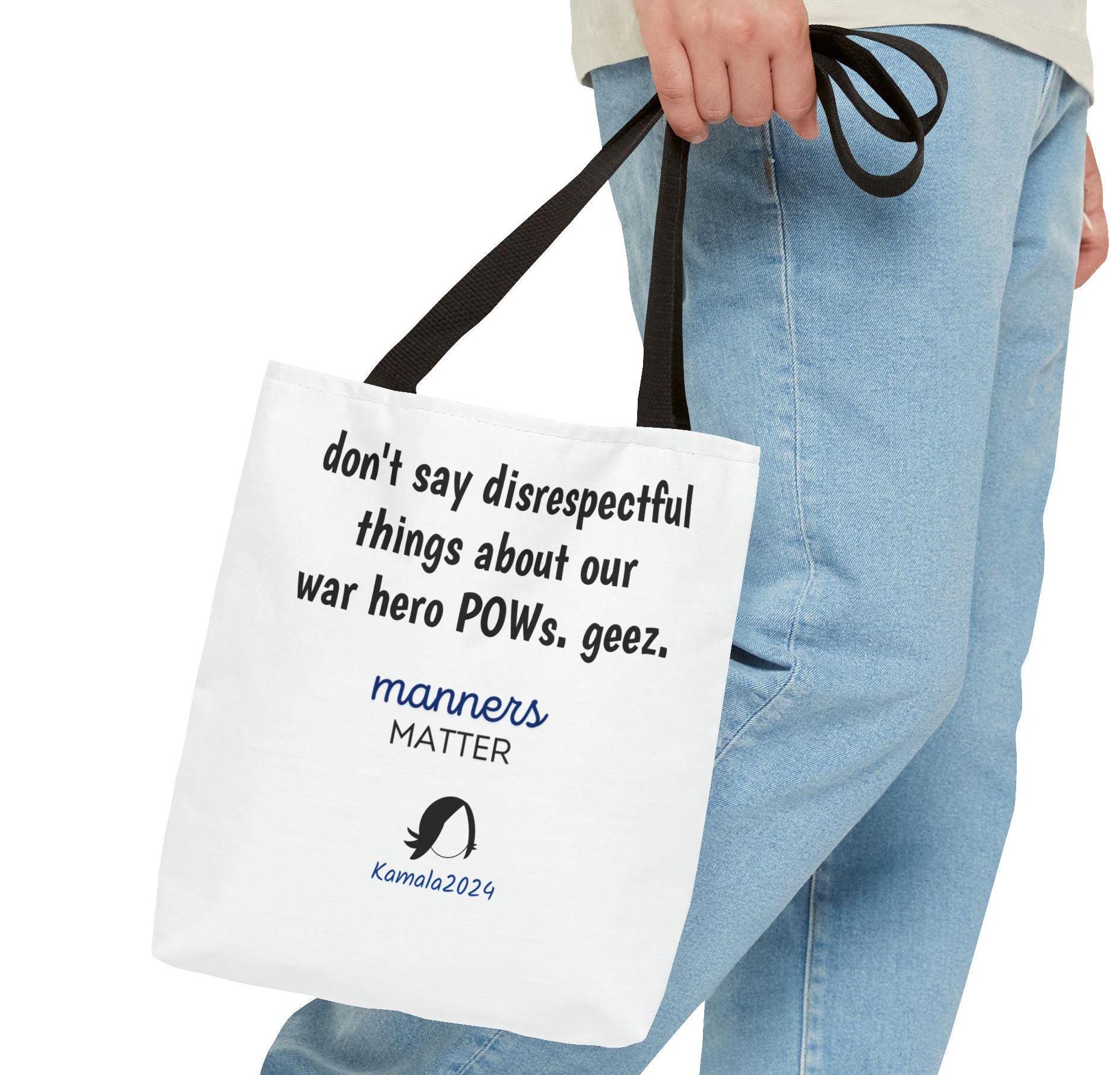 Manners Matter Respect Pows Tote - Etsy