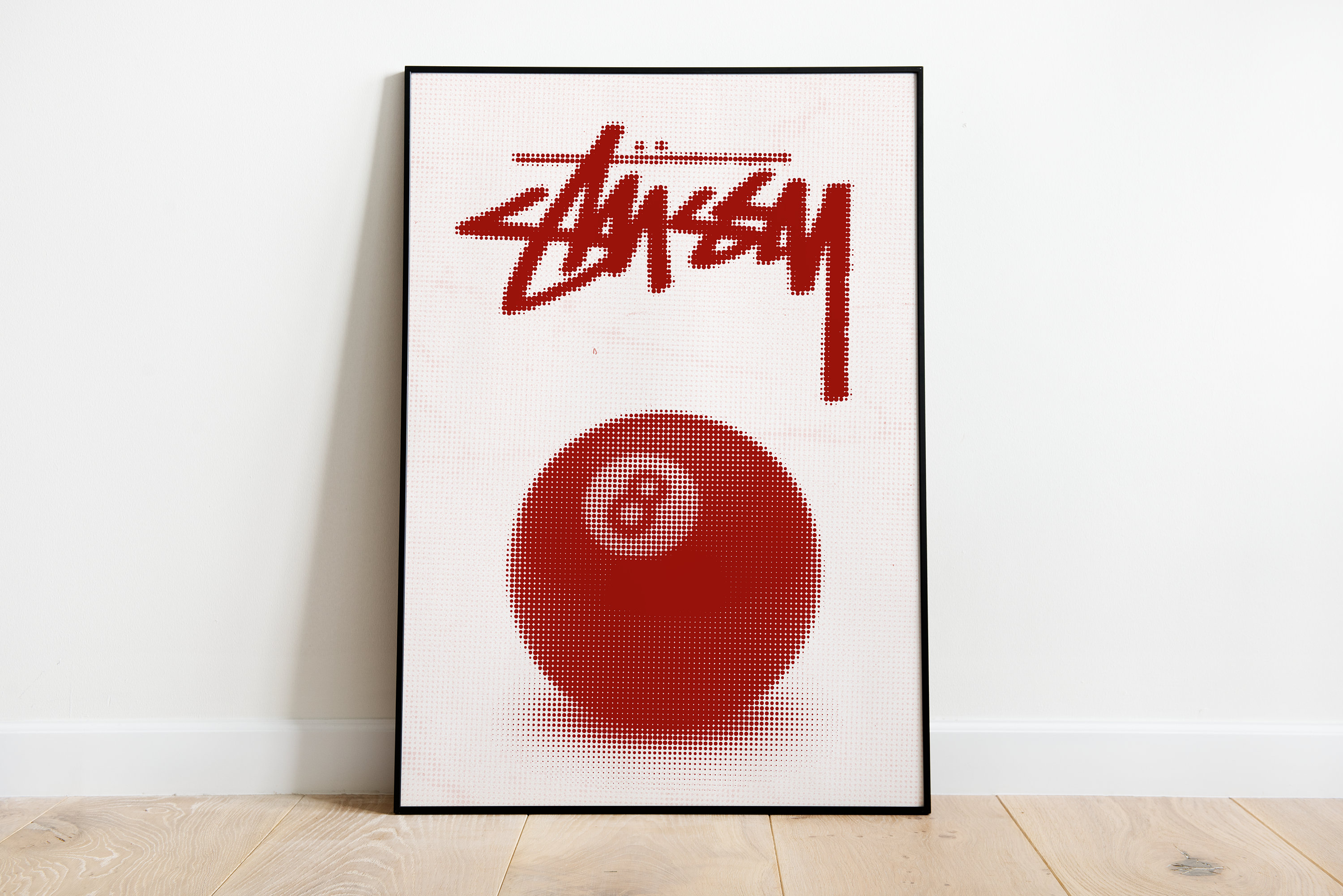 Stussy 8-ball Red/white Streetwear Poster Free Shipping 170GSM Paper ...
