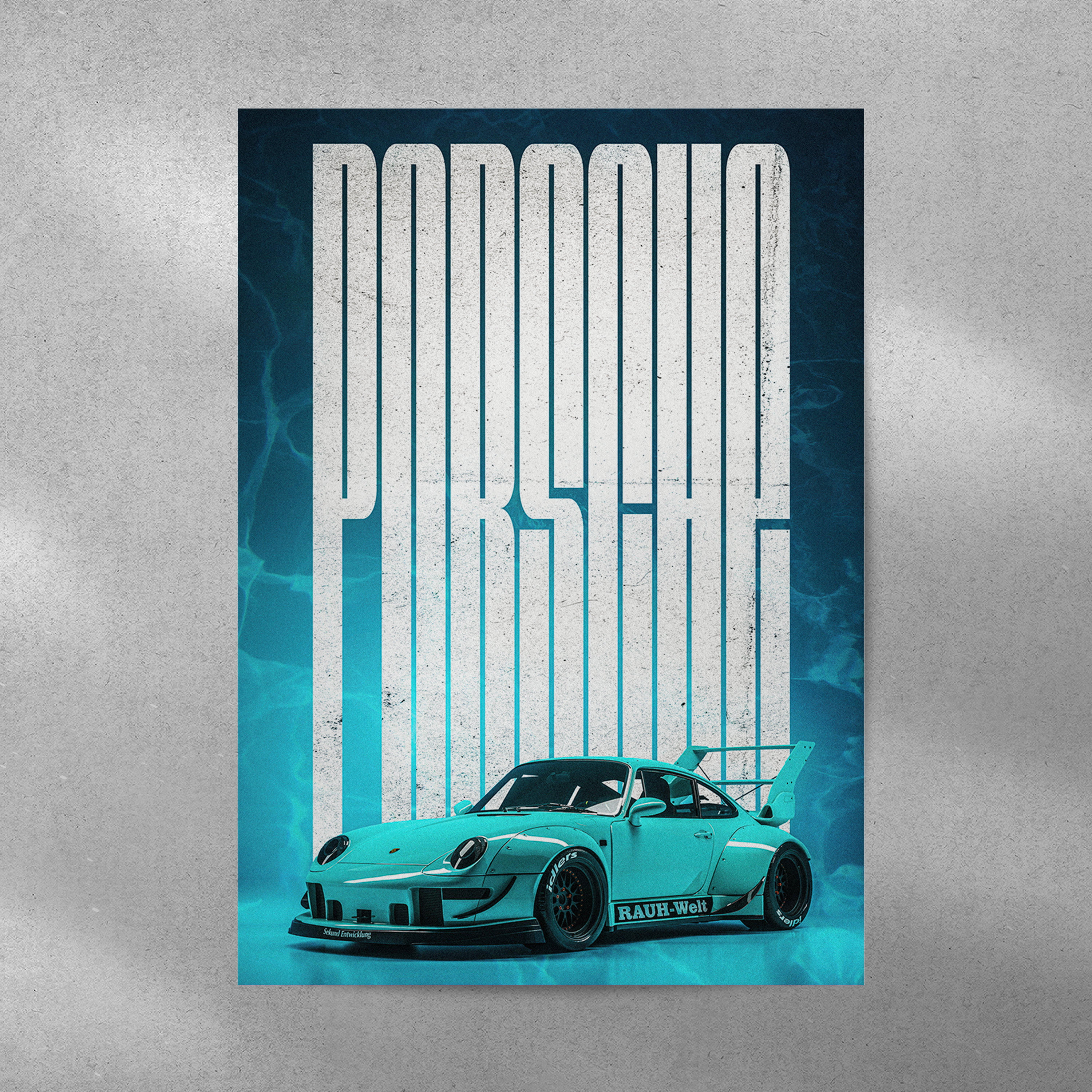 Porsche 911 Aesthetic Wall Art Poster Free Global Shipping Premium ...