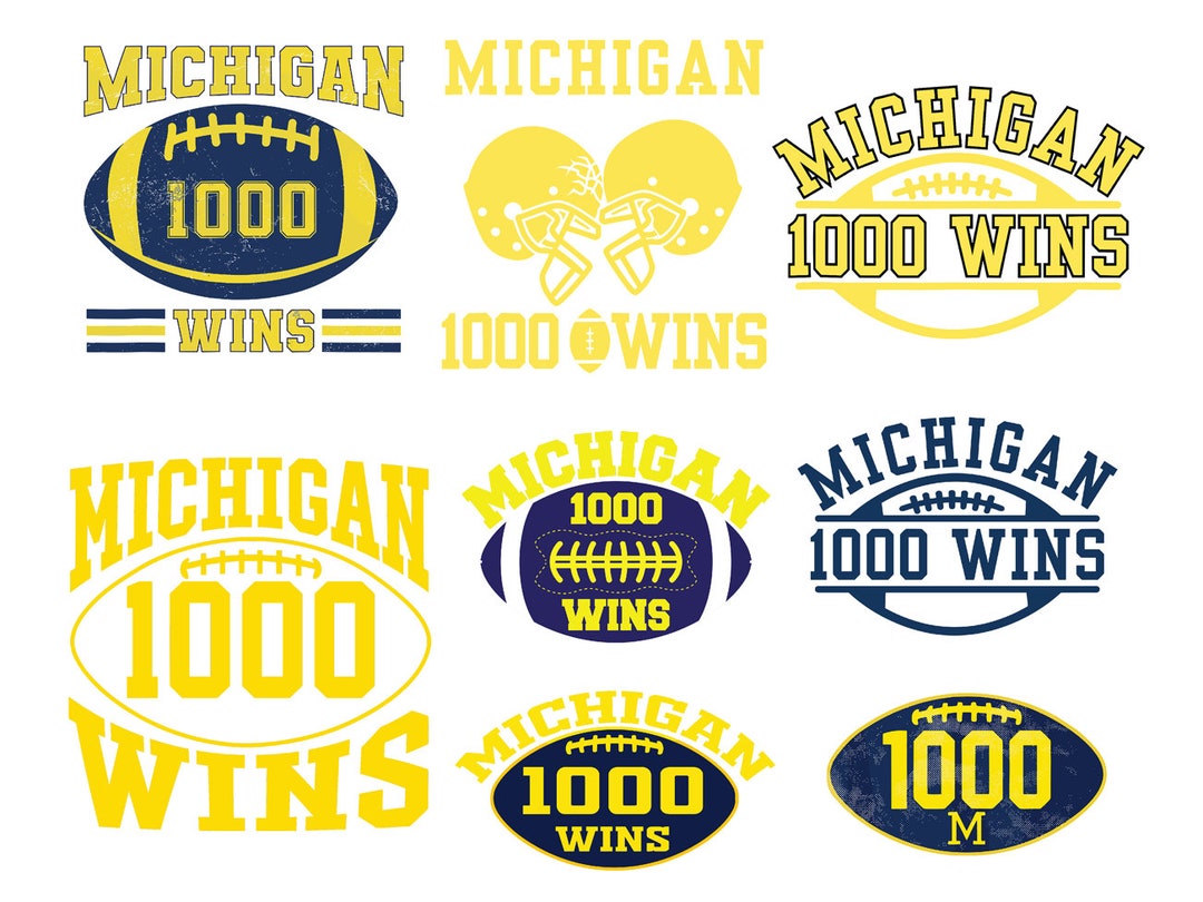 Michigan 1000 Wins Football Fan Png Shirtthe Road to 1000 - Etsy