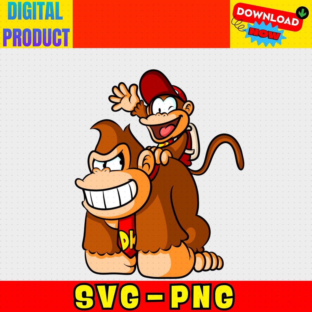 Donkey Kong and Diddy Kong Png,super Mario Dk Logo Png,super Mario ...