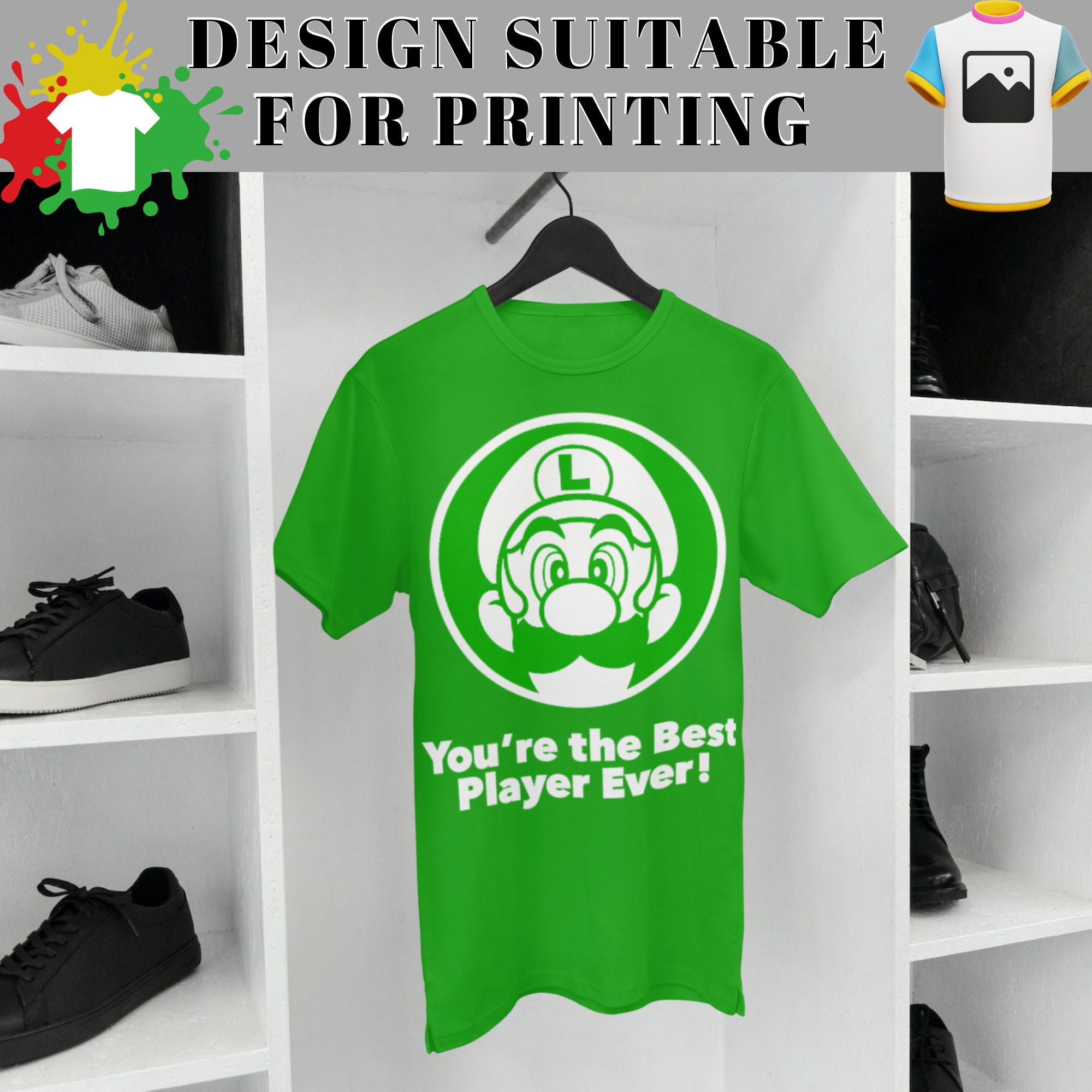 Luigi You Are the Best Player Ever Svg Png Bundle INSTANT Download ...