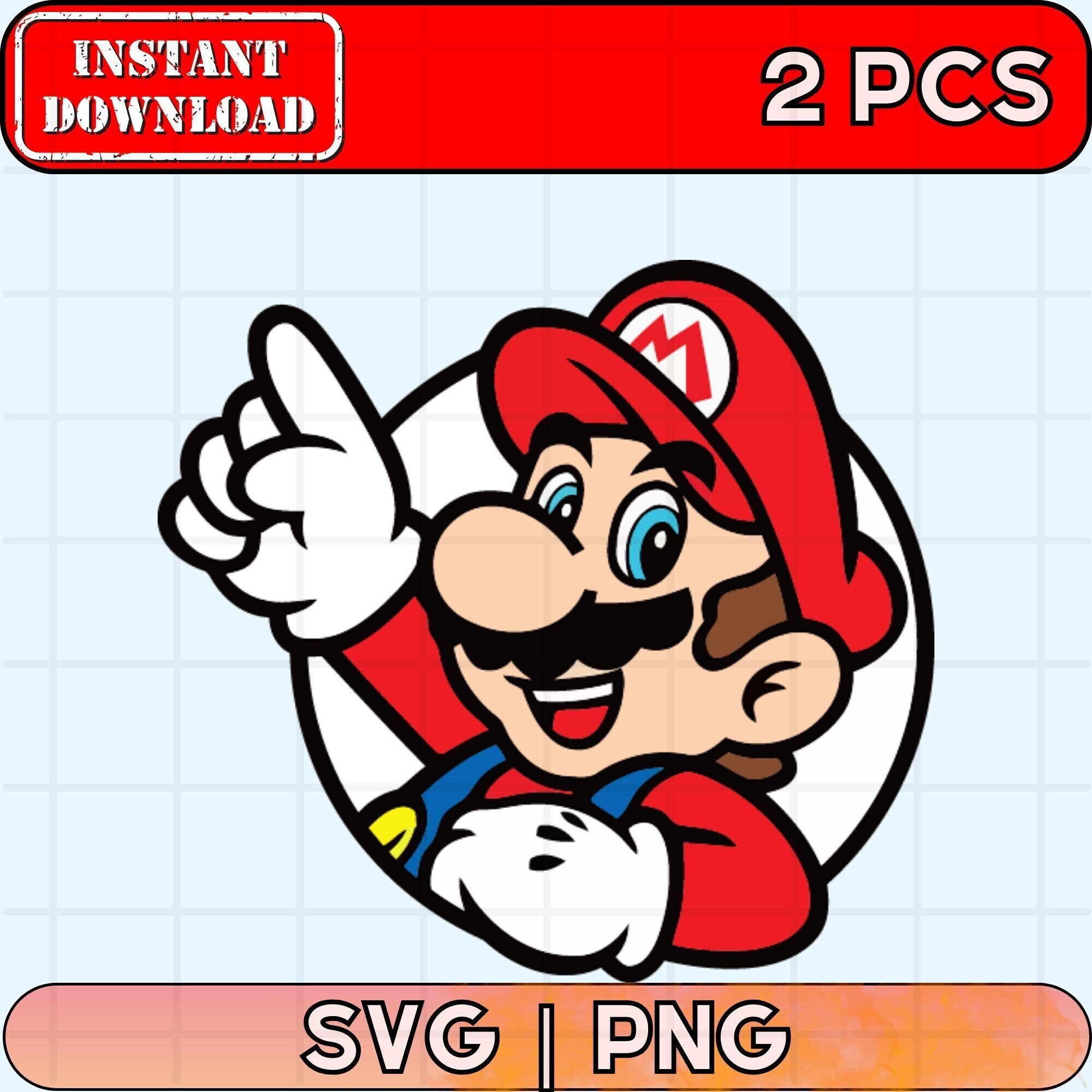 Super Mario Circle Logo Svg Png,super Mario Face Layered Digital ...