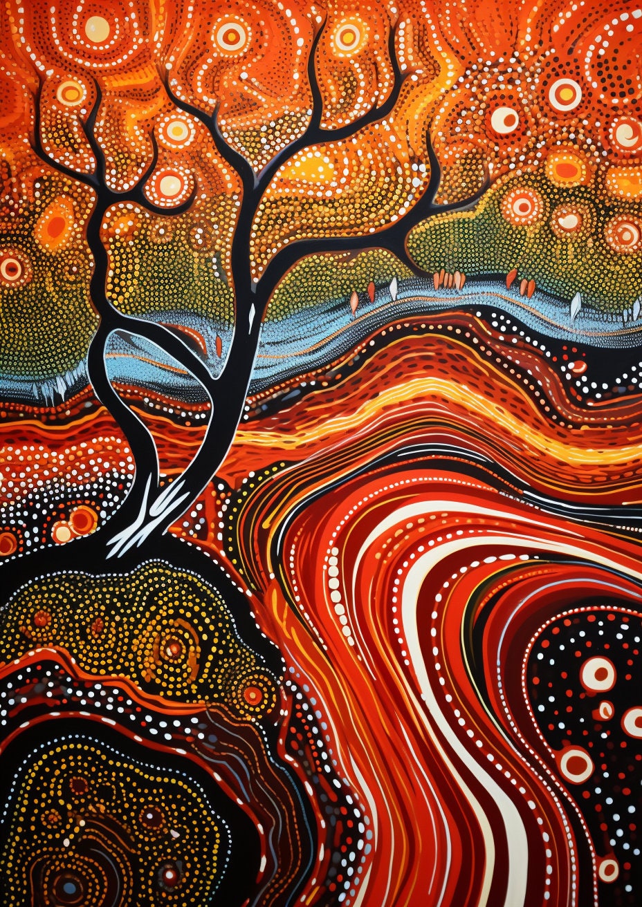 Aboriginal Art ABORIGINAL Print Patterns Art Print Aboriginal Wall Art ...