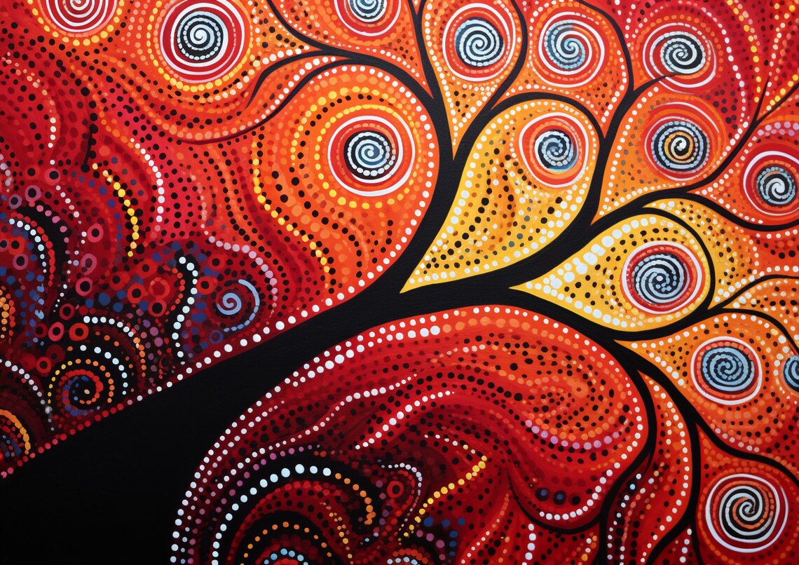 Aboriginal Patterns Art Print Wall Art Print Art UNIQUE ART Home Art Gift Contemporary Art Home ...