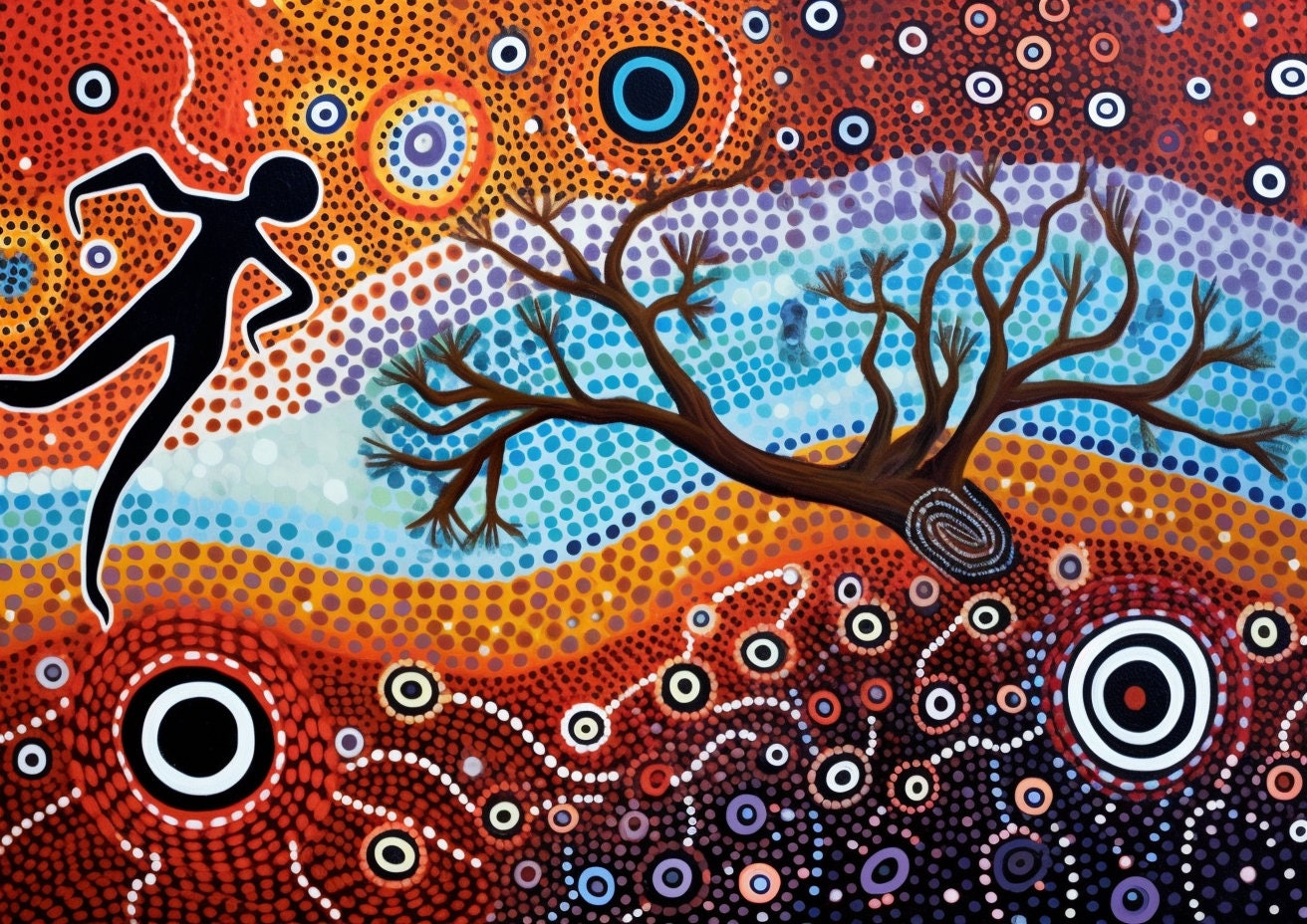 Aboriginal Art Print Patterns Wall Art Home Art ART PRINT Contemporary ...