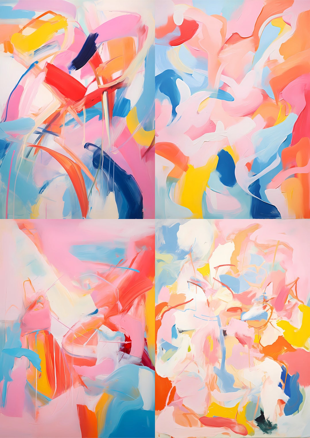 Composition of Colours Eight Colours Collection Original - Etsy