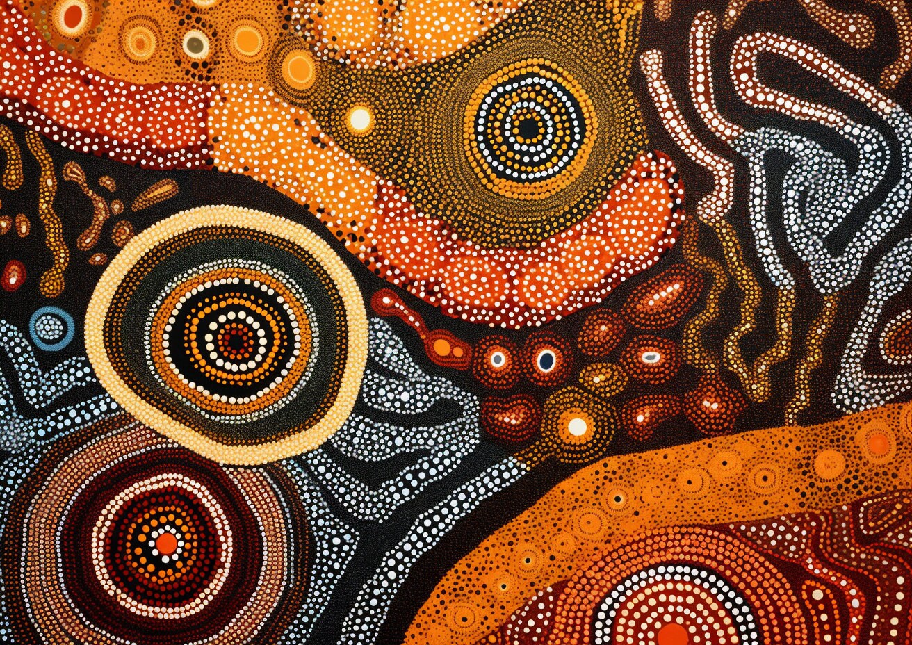 Aboriginal Patterns Songlines Art Print Wall Art Print Art UNIQUE ...