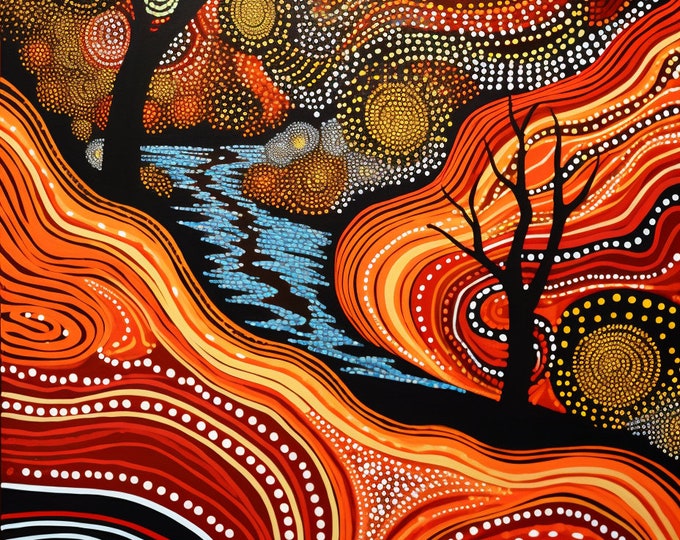 Aboriginal Art ABORIGINAL Print Patterns Art Print Aboriginal Wall Art ...