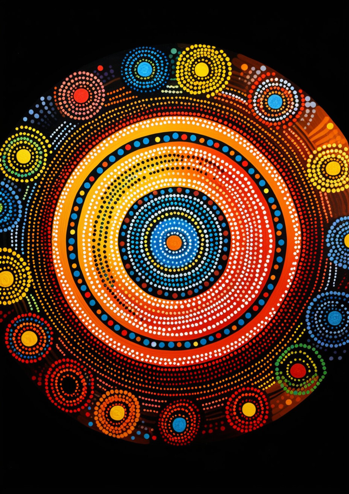 Aboriginal Art Print 'solar Systems' Wall Art Home Art ART PRINT ...