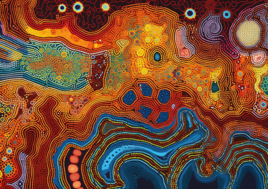 Aboriginal Root Patterns Art Art Print wall Art Print Art UNIQUE ...