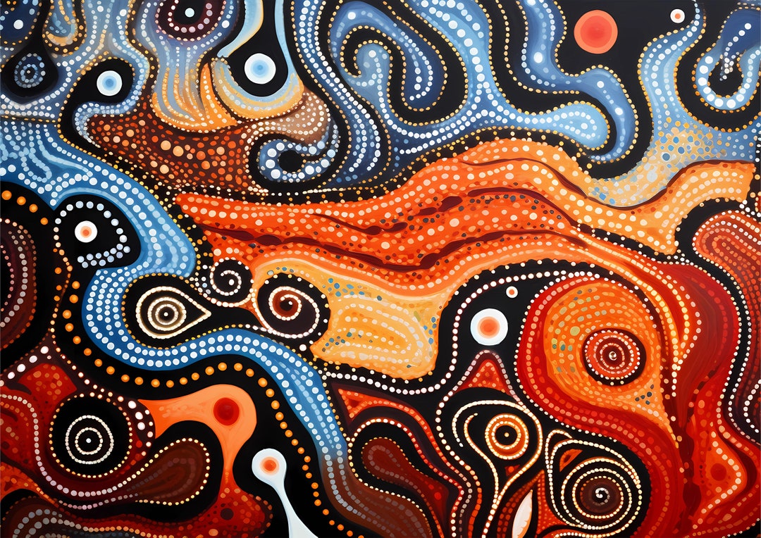 Aboriginal Patterns Wall Art Print UNIQUE ART Home Art Gift ...