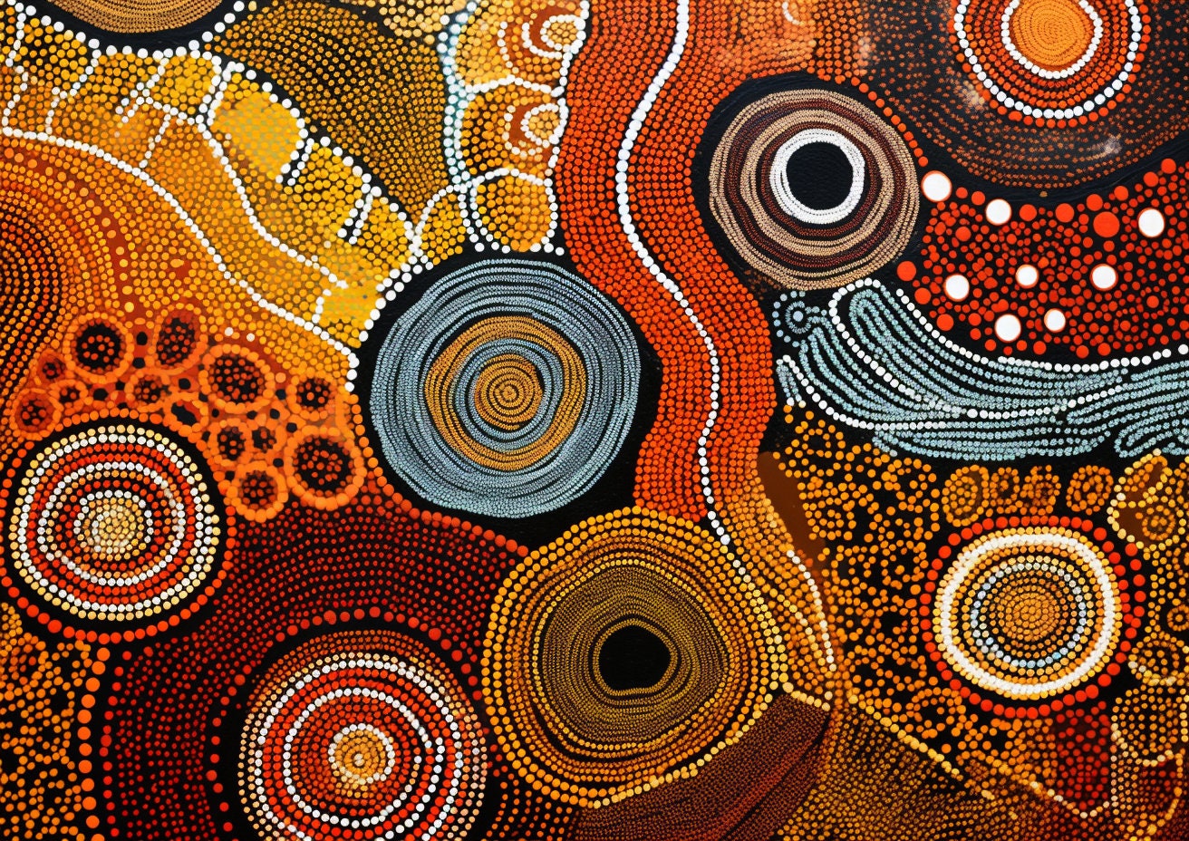 Aboriginal Patterns Songlines Art Print Wall Art Print Art UNIQUE ...