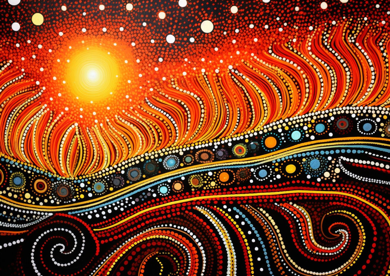 Aboriginal Patterns Art Print Wall Art Print Art UNIQUE ART Home Art ...