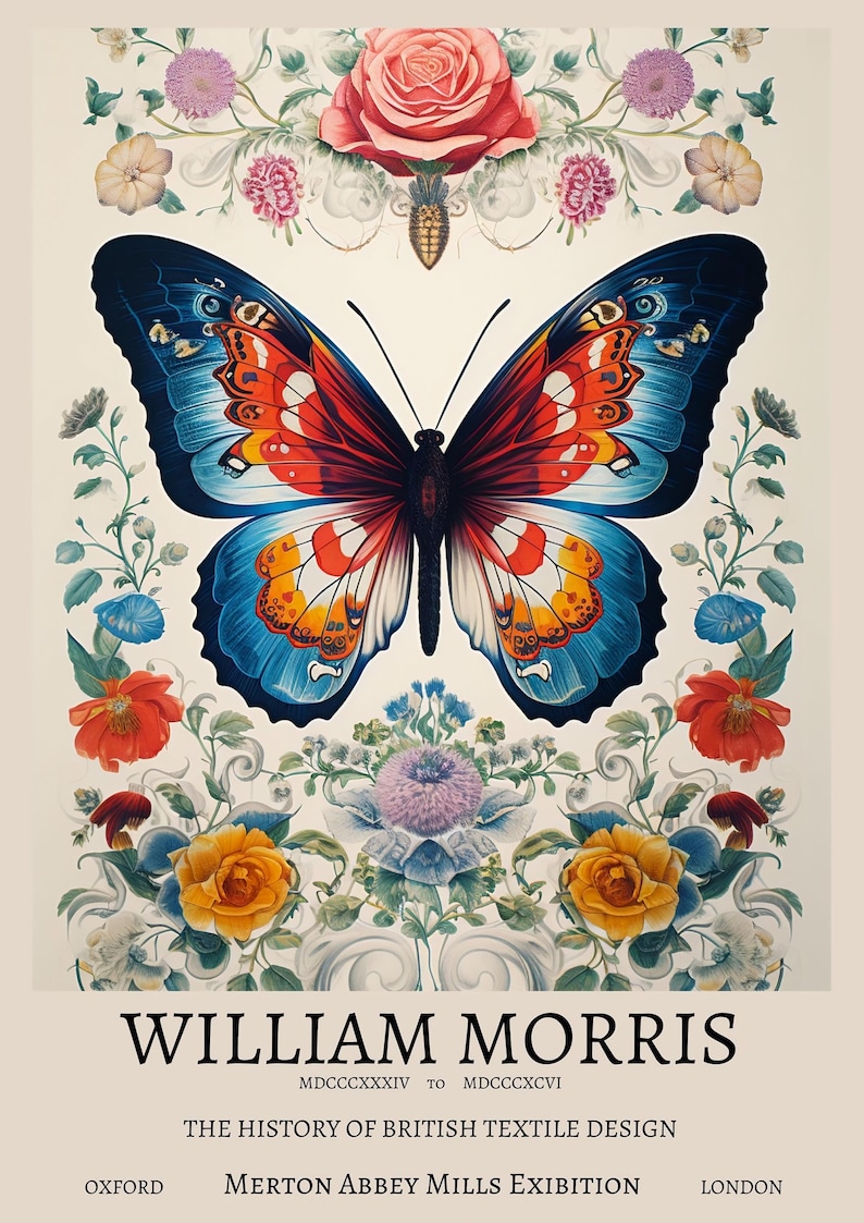 William Morris Style Prints, William Morris Exhibition Print Poster ...