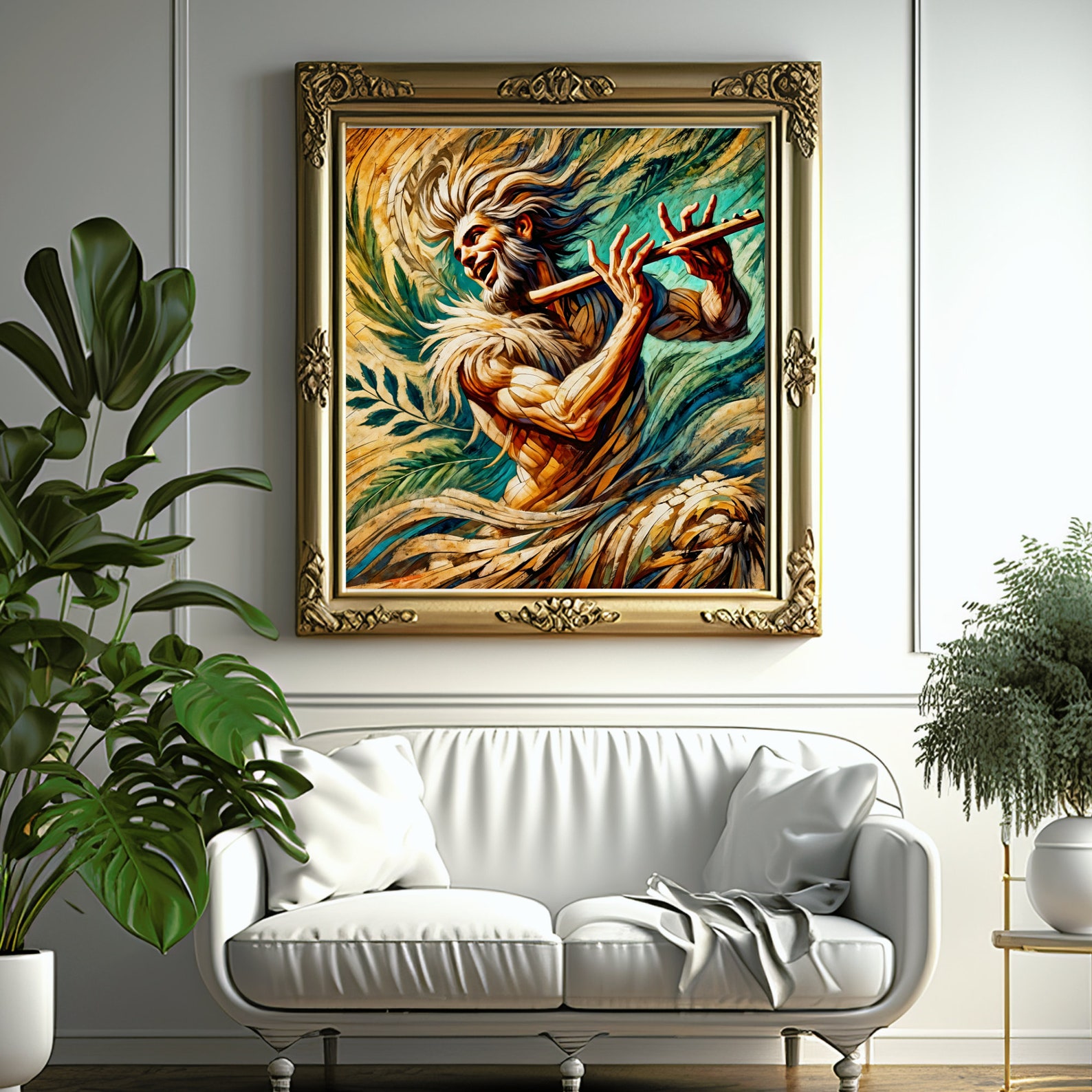 Pan, Digital Art Print - Greek God of the Wild, Artwork in an ...