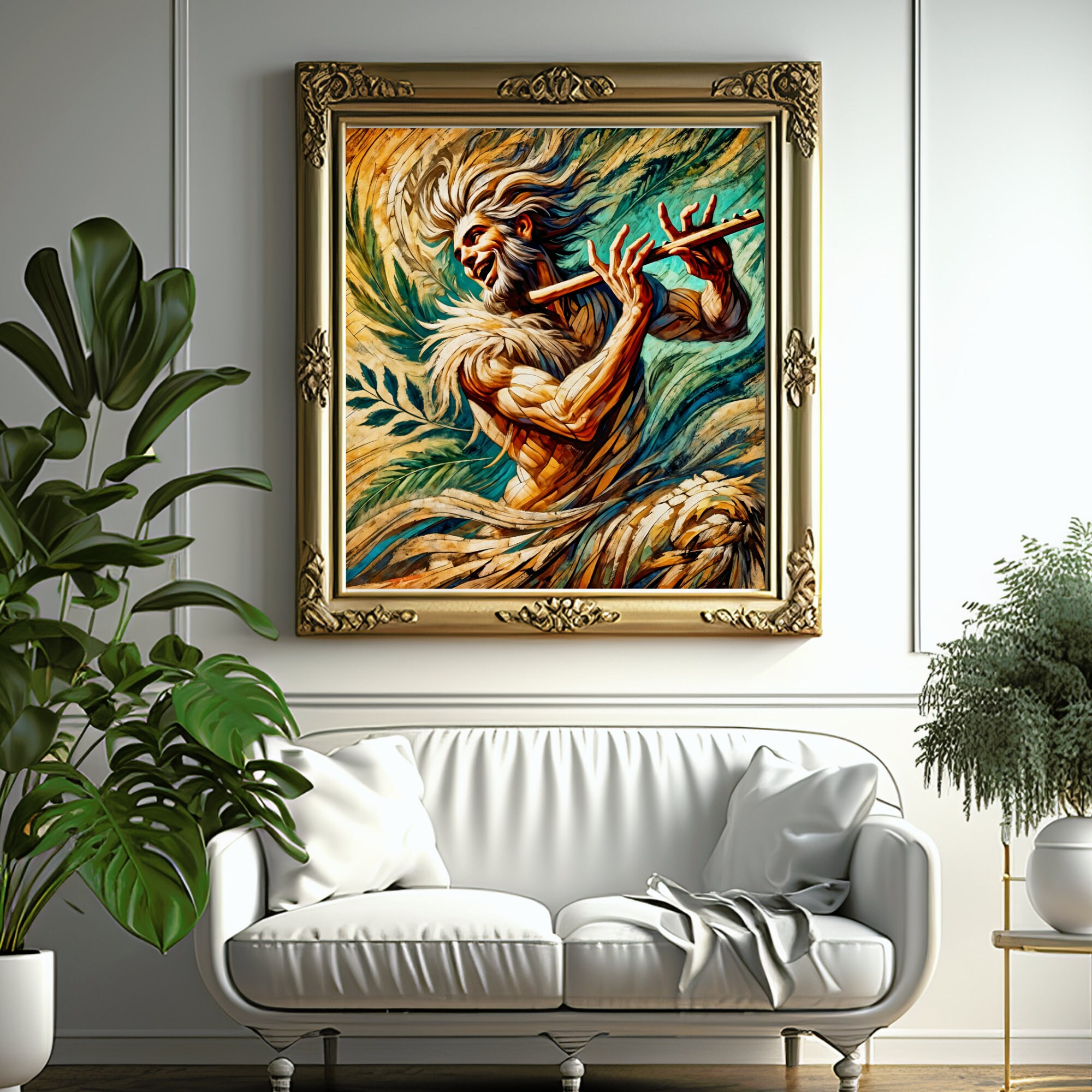 Pan, Digital Art Print - Greek God of the Wild, Artwork in an ...