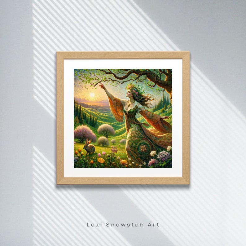 Eostre, Mythical Goddess of Spring: Giclée Art Print Pagan and Wiccan ...