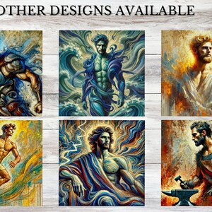 Hephaestus Greek God of Fire and Smithing Greeting Card - Impressionist ...