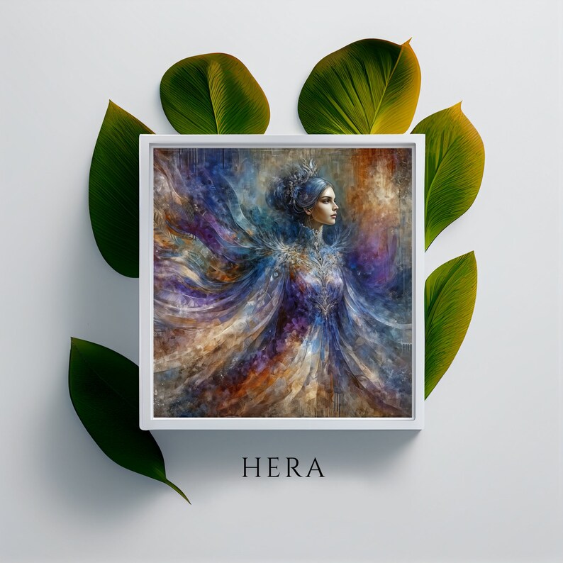 Hera, Digital Art Print Greek Goddess of Marriage and Family Artwork in ...