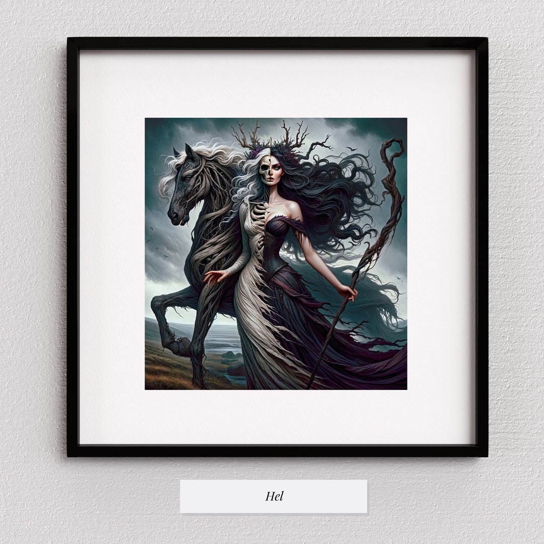 Hel, Norse Goddess of the Underworld, Digital Download, Gothic Wall Art ...