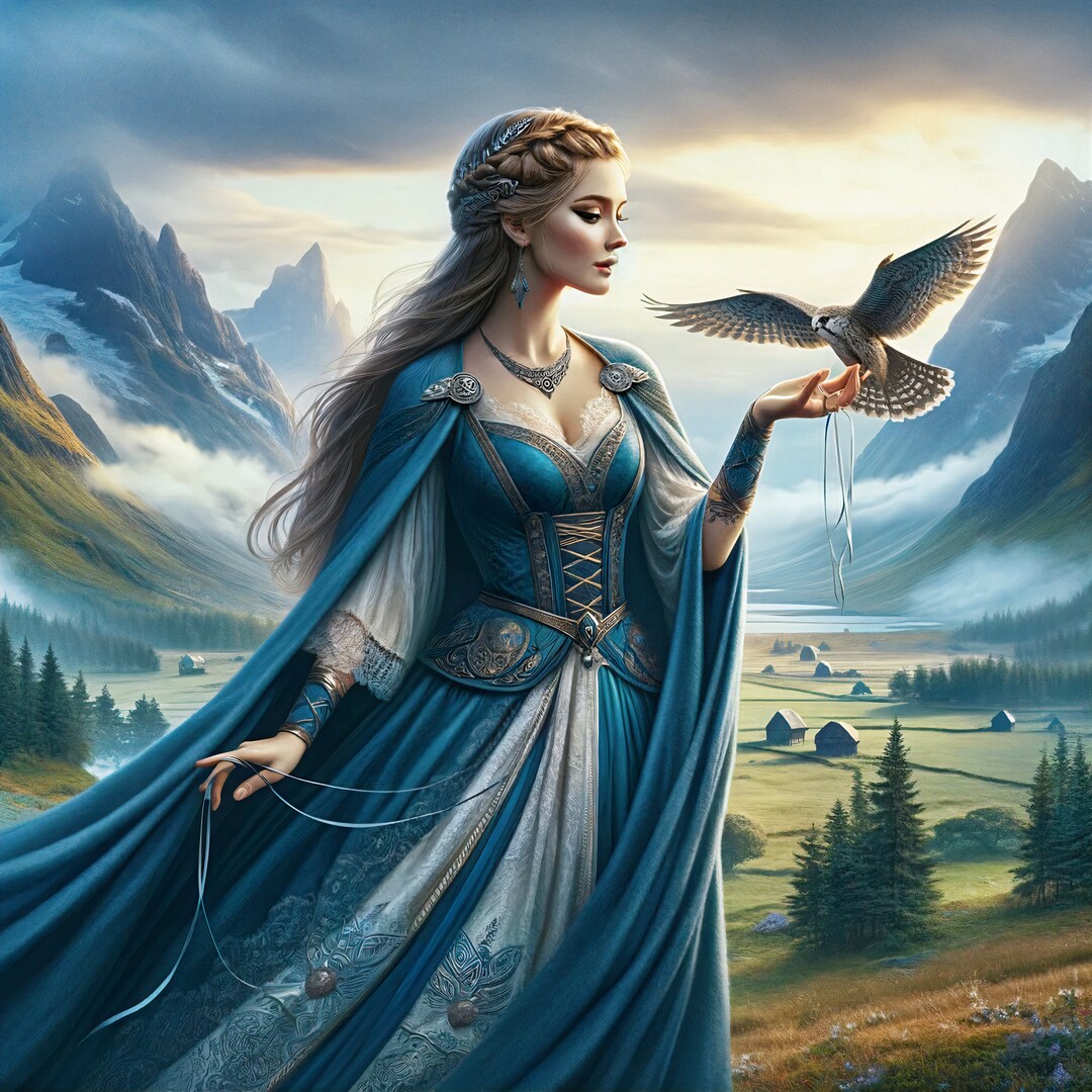 Frigg, Norse Goddess of Wisdom and Motherhood, Digital Art Print, Wall ...