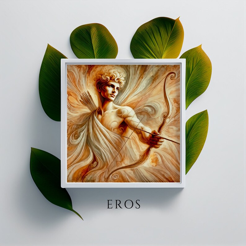 Eros, Digital Art Print - Greek God of Love and Attraction Artwork in ...