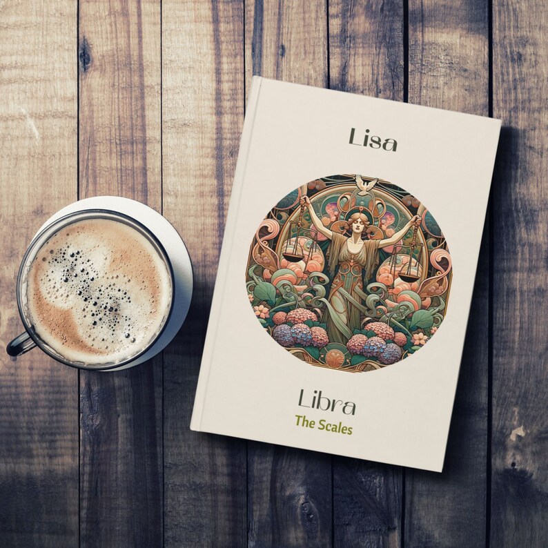 Personalised Journal Libra Hardback - Beautiful Libra Star Sign ...