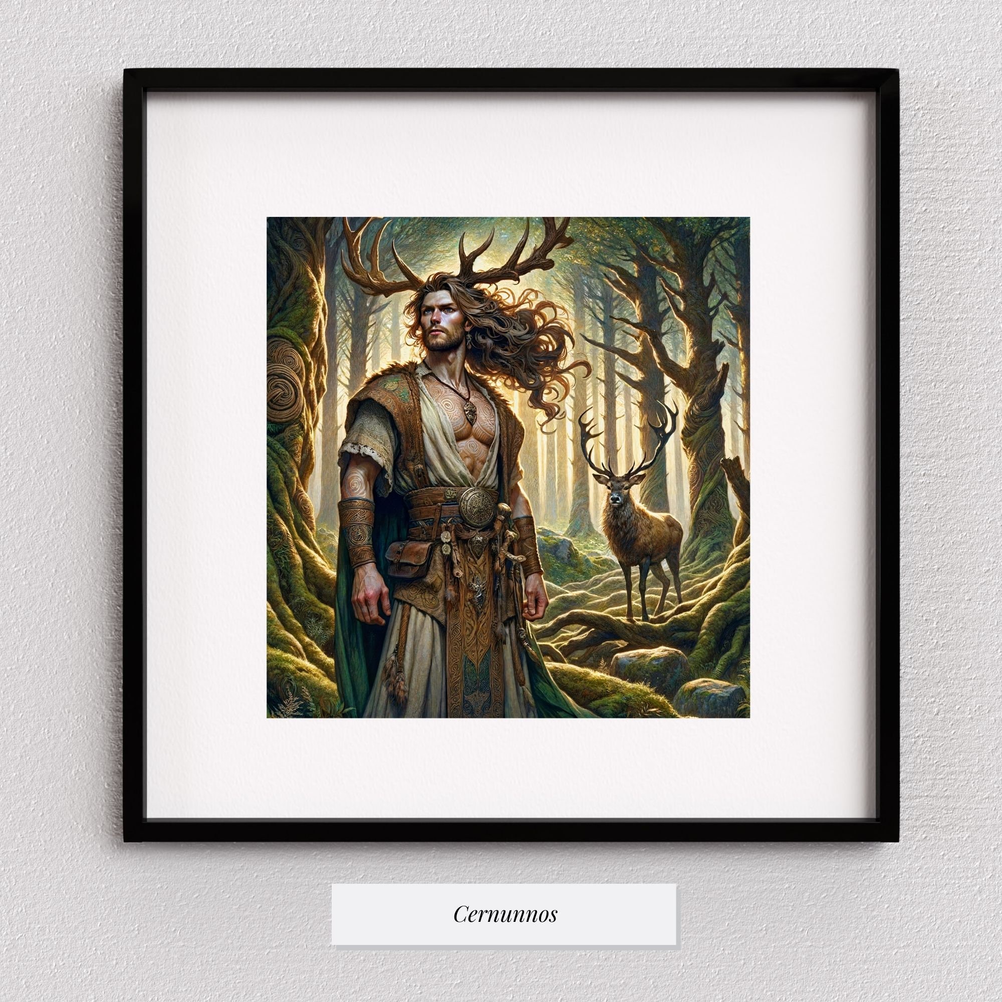 Cernunnos, Celtic Horned God of the Wild, Digital Download, Wall Art, Vintage Illustration - Etsy