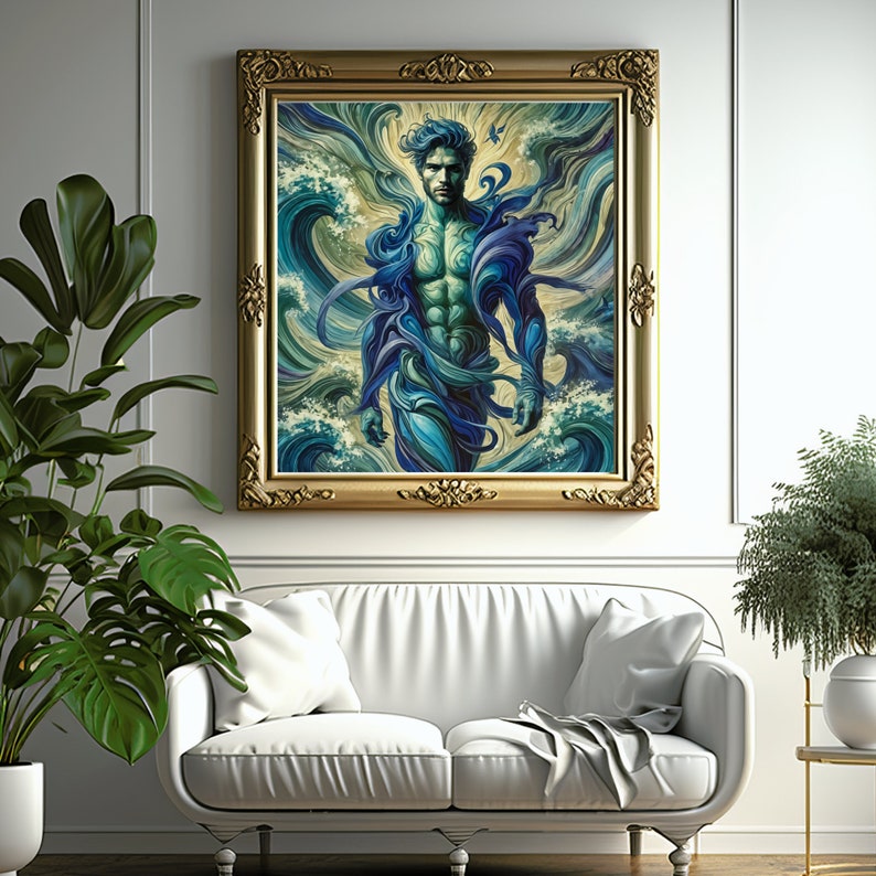 Poseidon, Digital Art Print - Greek God of the Sea Artwork in an ...