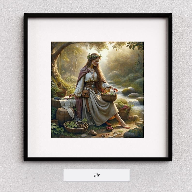 Eir, Norse Goddess of Healing, Digital Art Print, Wall Decoration ...