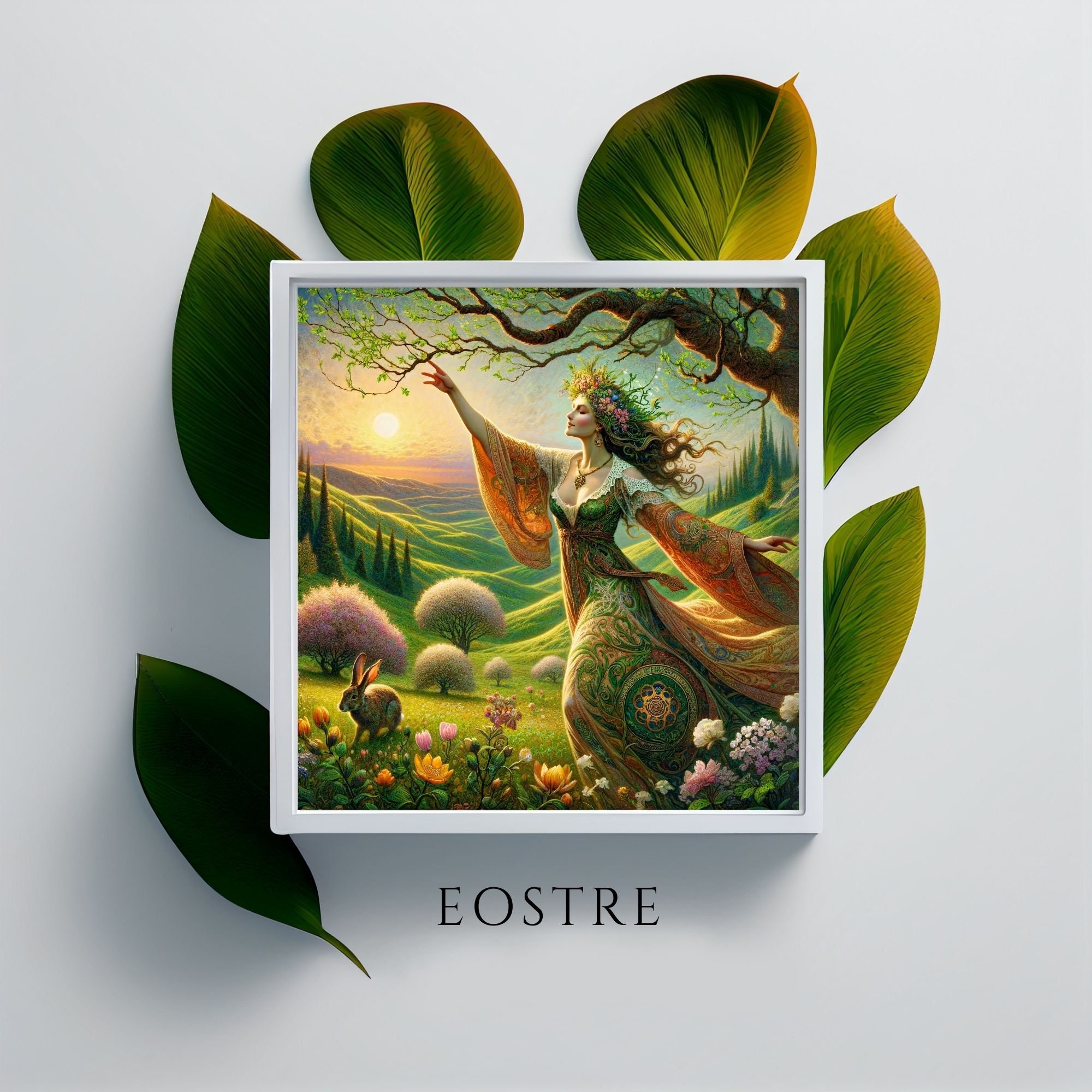 Eostre, Mythical Goddess of Ostara: Spring, Dawn, and Renewal, Digital ...