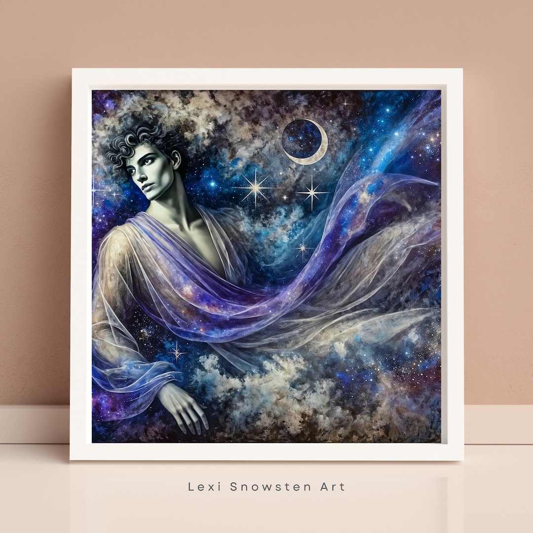 Morpheus, Digital Art Print - Greek God of Dreams, Artwork in an Impressionist Abstract Style ...