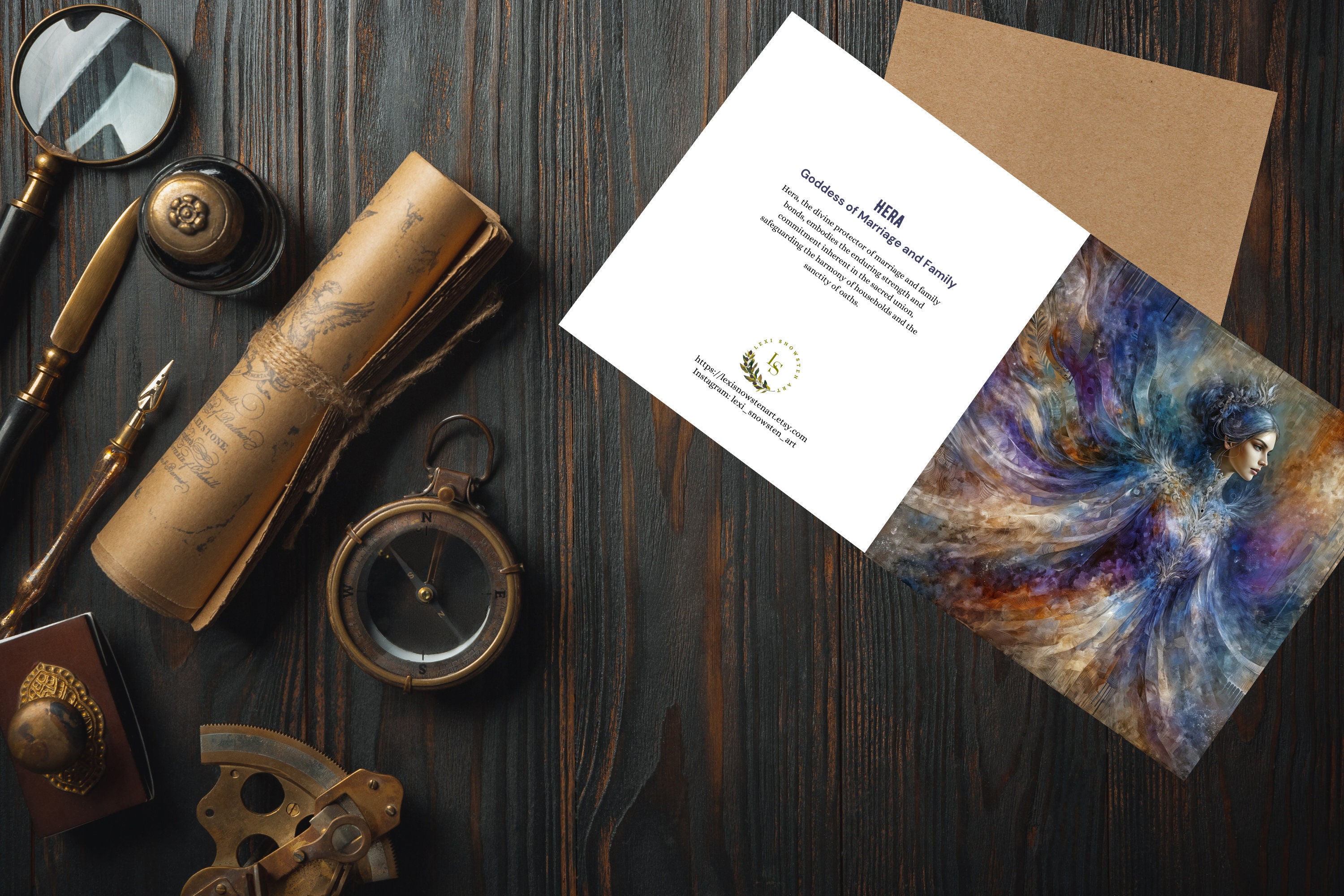 Hera, Greek Goddess of Marriage and Family, Impressionist Abstract Art ...