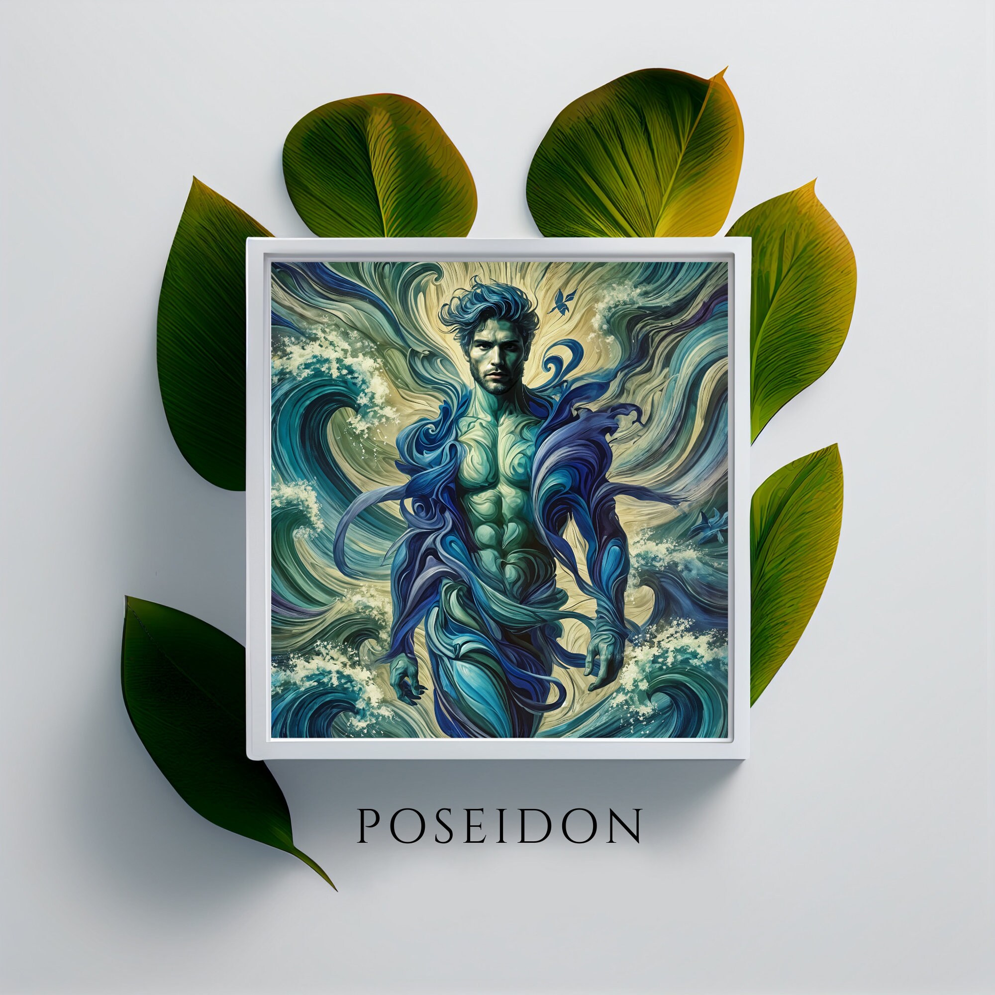 Poseidon, Digital Art Print - Greek God of the Sea Artwork in an ...