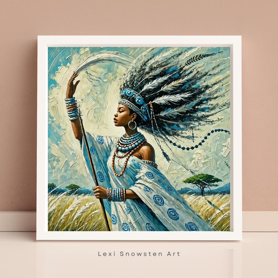 Ayao, African Orisha Goddess of Wind and Air – Afrocentric Digital Art ...