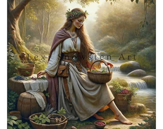 Eir, Norse Goddess of Healing, Digital Art Print, Wall Decoration ...