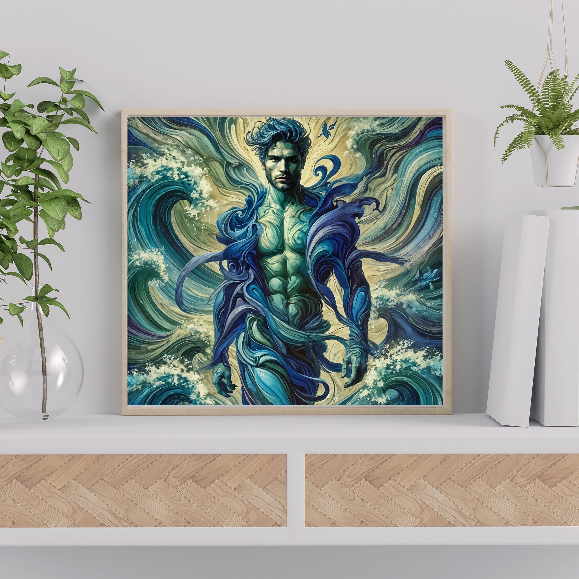 Poseidon, Digital Art Print - Greek God of the Sea Artwork in an ...
