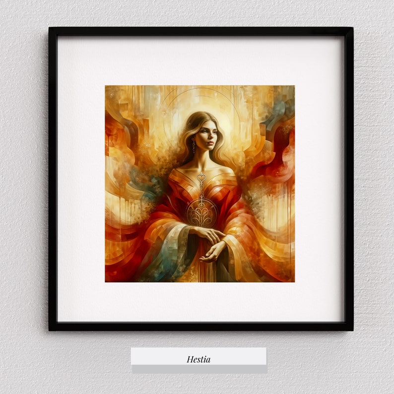 Hestia, Digital Art Print Greek Goddess of the Hearth and Home Artwork ...